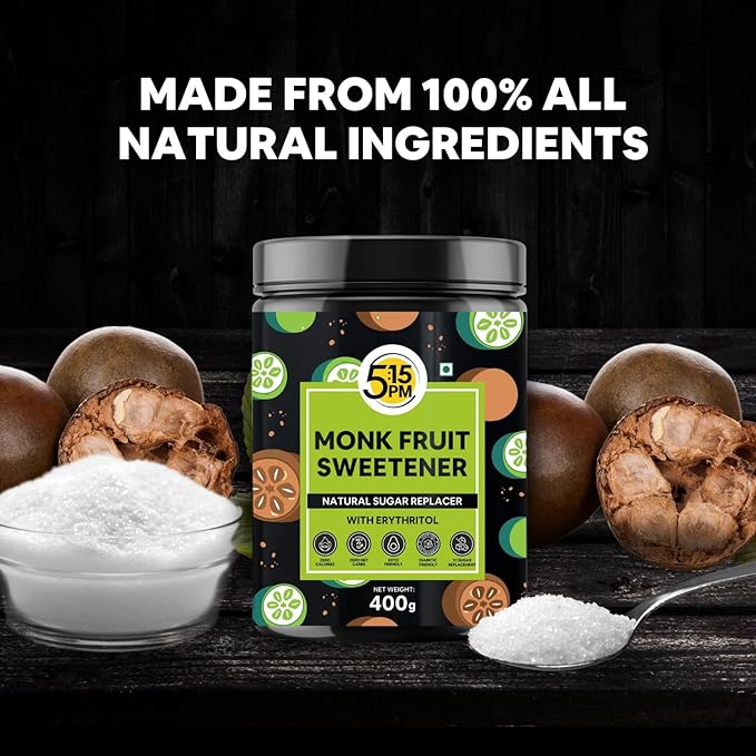 5:15PM Monk Fruit Sweetener with Erythritol | Natural Sugar Replacer ...